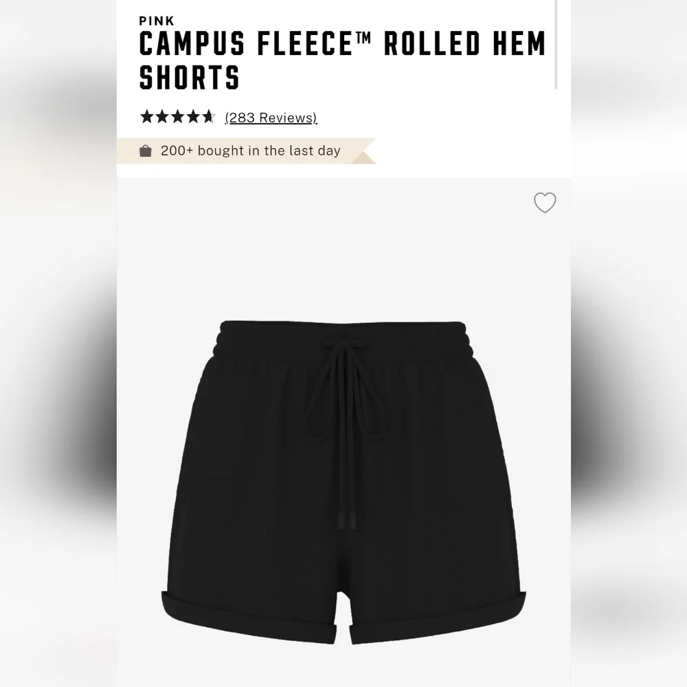 PINK Victoria's Secret | Shorts | Victorias Secret Pink Campus Fleece ...